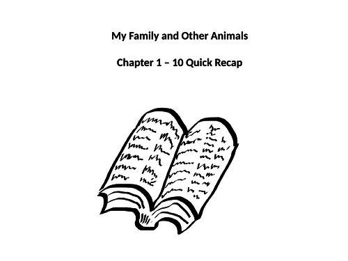 My Family and Other Animals Pack | Teaching Resources