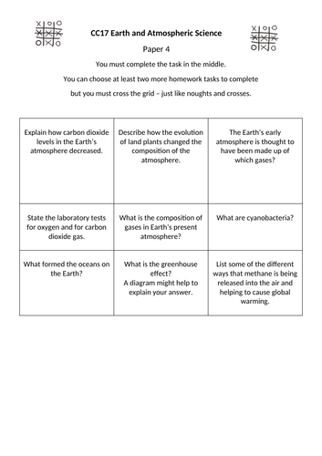 GCSE Combined Science Chemistry Homework | Teaching Resources