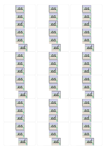 Cursive handwriting stickers | Teaching Resources