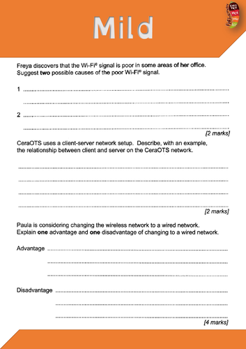 Differentiated Exam Questions Ocr Computer Science 1 5 Network