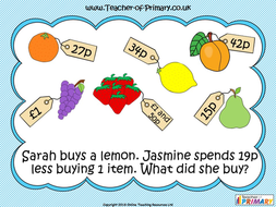 Year 2 Money - Addition and Subtraction | Teaching Resources