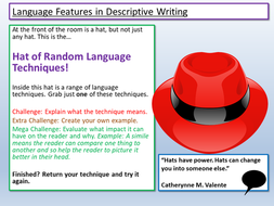 Language Techniques for Descriptive/Creative Writing | Teaching Resources