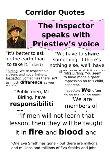An Inspector Calls Quotation Posters/Revision | Teaching Resources