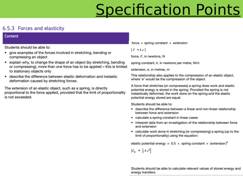GCSE P5 Forces and extension | Teaching Resources