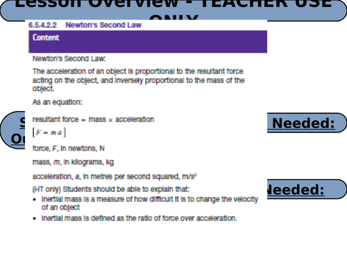 GCSE P5 F=ma acceleration required practical | Teaching Resources
