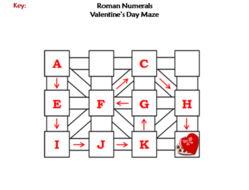 Roman Numerals Activity: Valentine's Day Math Maze | Teaching Resources