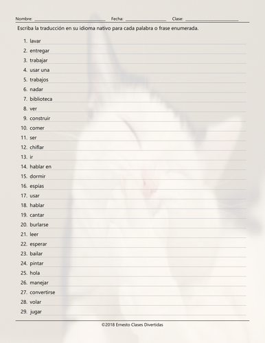 Ability Modals Translating Spanish Worksheet | Teaching Resources