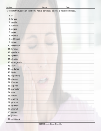 Advice Modals Translating Spanish Worksheet | Teaching Resources