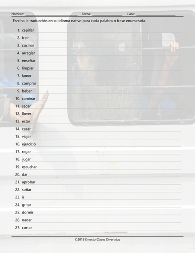 Future Simple Tense with Going To Translating Spanish Worksheet ...