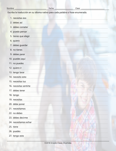 Modals of Obligation, Necessity, and Prohibition Translating Spanish ...