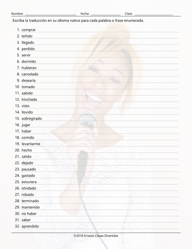 Regret Modals Translating Spanish Worksheet | Teaching Resources