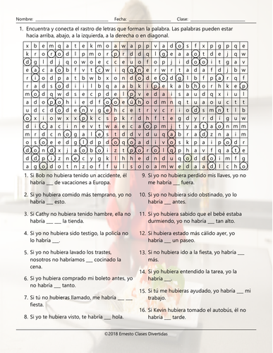 Conditional Sentences Type 3 Wacky Trails Spanish Worksheet | Teaching ...