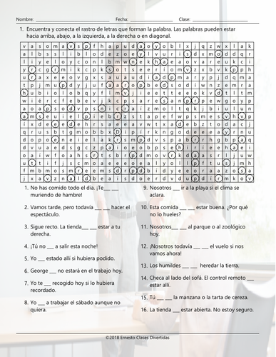 Possibility Modals Wacky Trails Spanish Worksheet | Teaching Resources