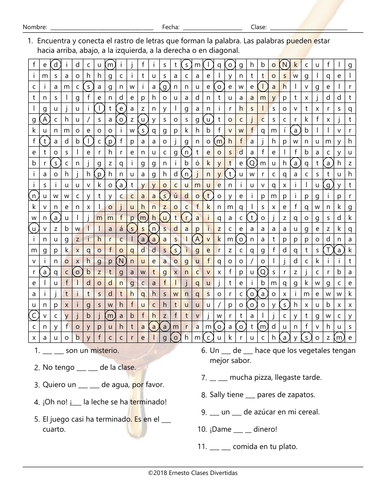 Quantifiers Wacky Trails Spanish Worksheet | Teaching Resources