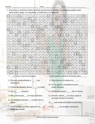 Verb Hacer Wacky Trails Spanish Worksheet | Teaching Resources