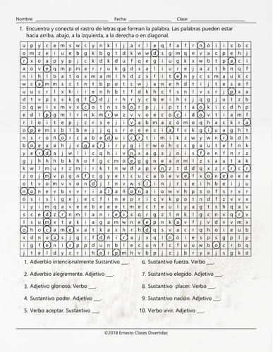 Word Forms Wacky Trails Spanish Worksheet | Teaching Resources