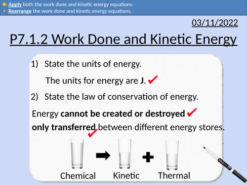 GCSE Physics: Kinetic energy and Work done | Teaching Resources