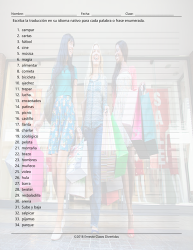 Friendship Activities Translating Spanish Worksheet | Teaching Resources