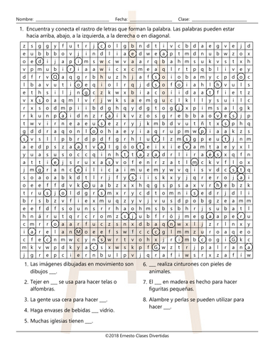 Art Forms Wacky Trails Spanish Worksheet | Teaching Resources