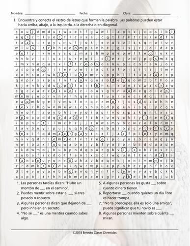 Cheaters and Dishonesty Wacky Trails Spanish Worksheet | Teaching Resources