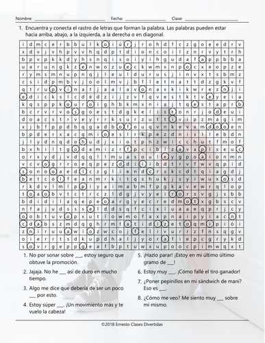 Feelings and Emotions Wacky Trails Spanish Worksheet | Teaching Resources
