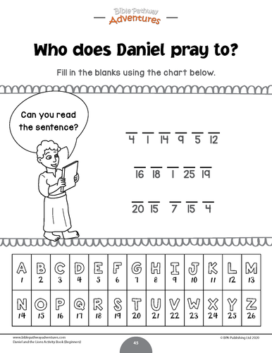 Daniel and the Lions Activity Book for Beginners | Teaching Resources
