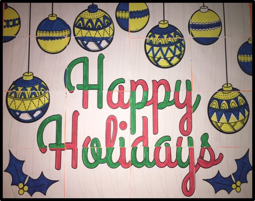 Happy Holidays Collaborative Poster! Teamwork activity for Christmas ...