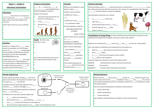 AQA Biology Revision Placemats | Teaching Resources