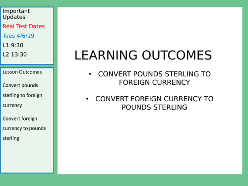 GCSE Maths/Functional SKills-Currency Exchange Lesson | Teaching Resources