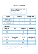 GCSE Maths/Functional SKills-Currency Exchange Lesson | Teaching Resources