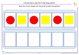 2D Shape Pattern Sequences | Teaching Resources