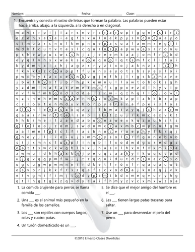 Pets and Pet Care Wacky Trails Spanish Worksheet | Teaching Resources