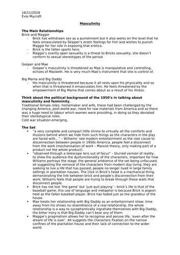 'Cat on a Hot Tin Roof' themes | Teaching Resources