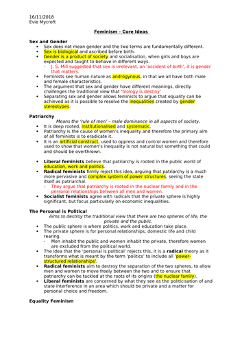 Summary of core ideas within political thought | Teaching Resources