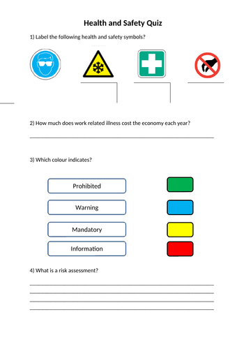 Health and Safety in the Workplace | Teaching Resources