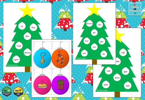 Phonics Phase 5 Christmas Tree Bingo | Teaching Resources