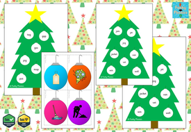 Phonics Phase 2 Christmas Tree Bingo by FunkyPhonics | Teaching Resources