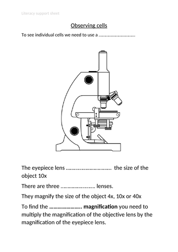 Observing cells AQA Activate 8.2.1 KS3 year 7 ( introduction ...