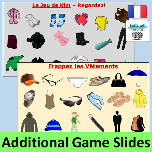 French Clothing Les Vetements | Teaching Resources