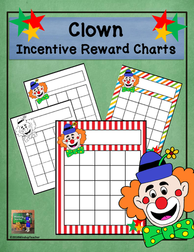 Clown Incentive Sticker Reward Charts | Teaching Resources