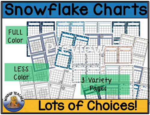 Snowflake Sticker Charts | Teaching Resources