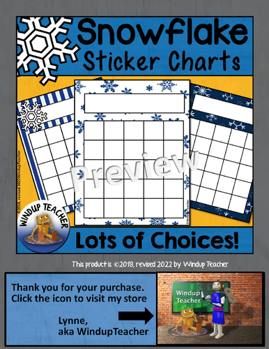 Winter Incentive Reward Sticker Charts BUNDLE | Teaching Resources