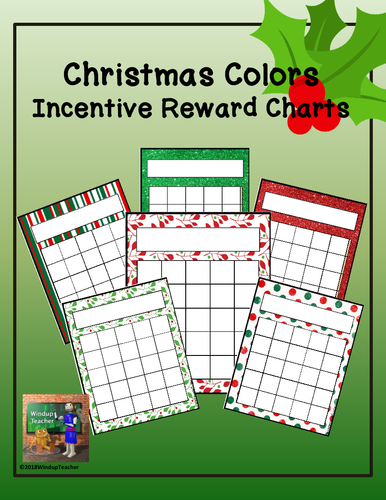 Christmas Colors Incentive Reward Sticker Charts | Teaching Resources