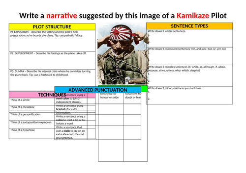 Kamikaze line by line annotations, questions and extension activities ...