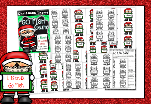 Christmas L Blend Go Fish Game | Teaching Resources