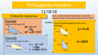 GCSE Pythagoras & Trigonometry Revision Lessons | Teaching Resources