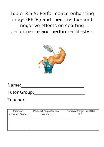 GCSE PE Drugs in Sport unit of work | Teaching Resources