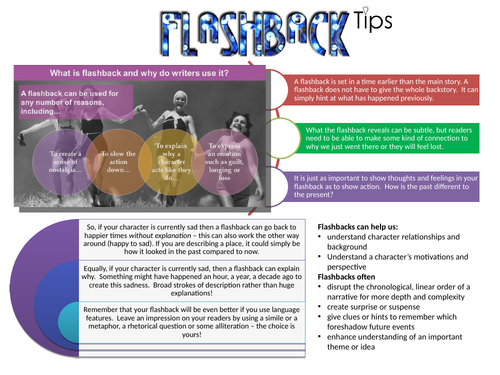 6 Flashback Writing Exercises for GCSE English Language 9-1 | Teaching ...