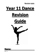 AQA GCSE Dance Revision Task Booklet | Teaching Resources