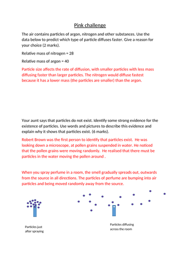 Diffusion AQA Activate 5.1.6 KS3 Year 7 suitable for non specialist ...